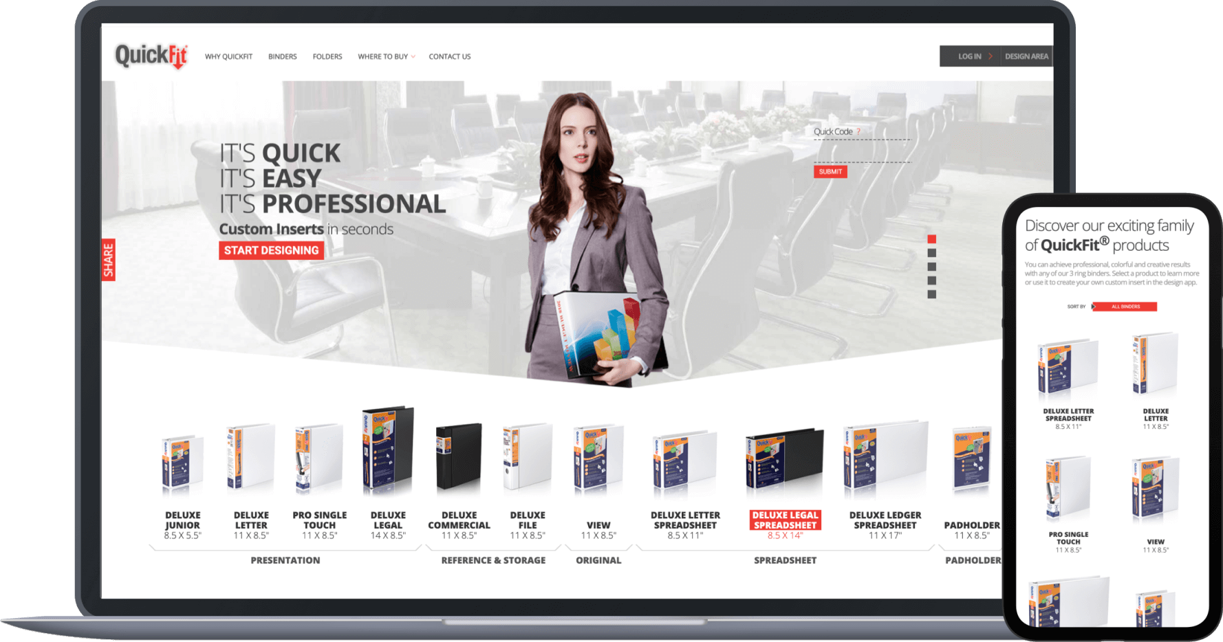 Website and Web App for a Binder Manufacturer | ITW Consulting